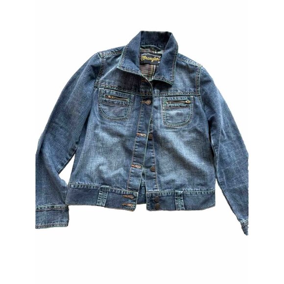 Wrangler | Jackets & Coats | Vintage Wrangler Kids Unique Denim Jacket ...